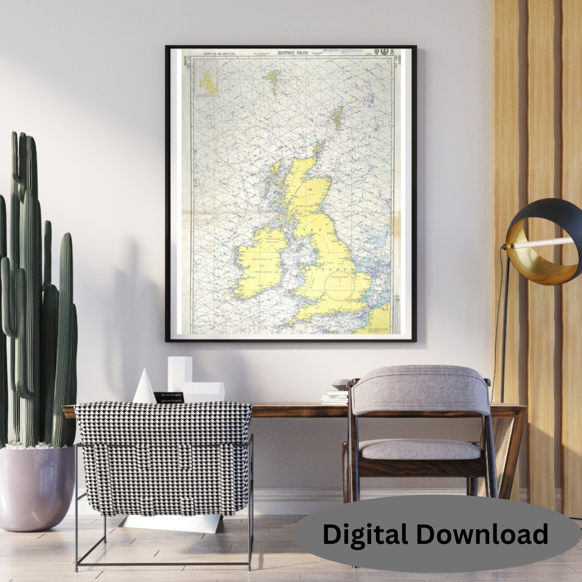 Map of England PDF Printable Wall Art Instant Digital Download - Etsy