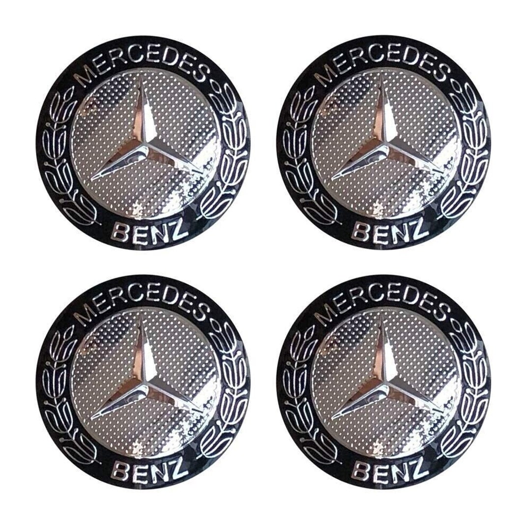 4x Stickers Mercedes Benz Black Old Design Wreath Wheel Centre - Etsy