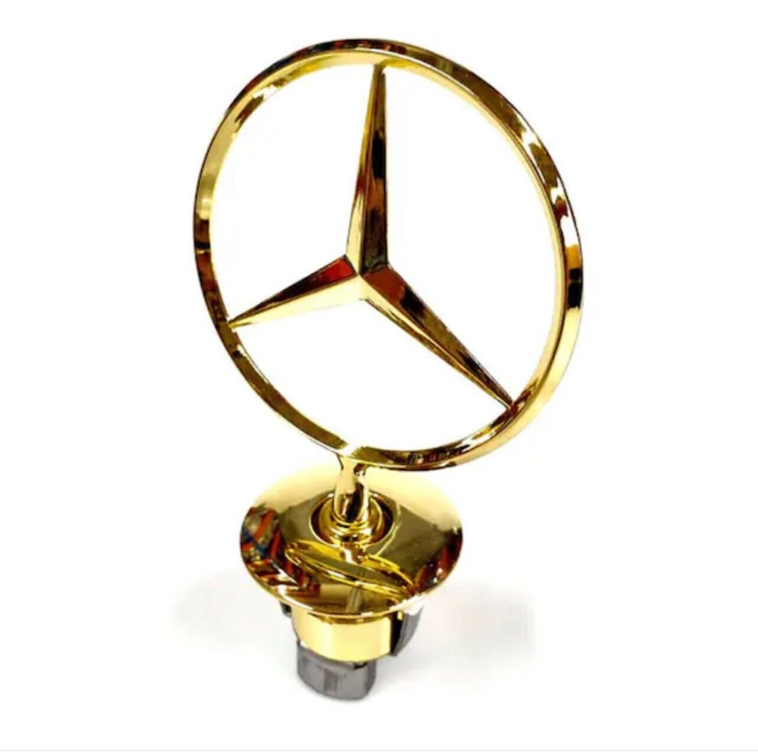 Mercedes Full Gold Gloss Bonnet Raised Star Emblem Badge - Etsy