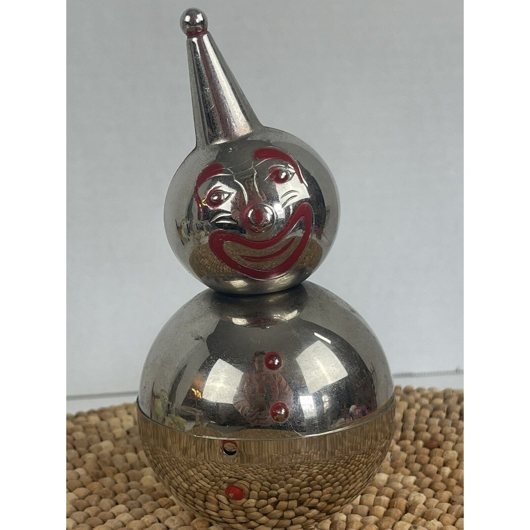 Vintage Raimond Clown Coin Bank Weighted Roly Poly Piggy Bank Creepy ...