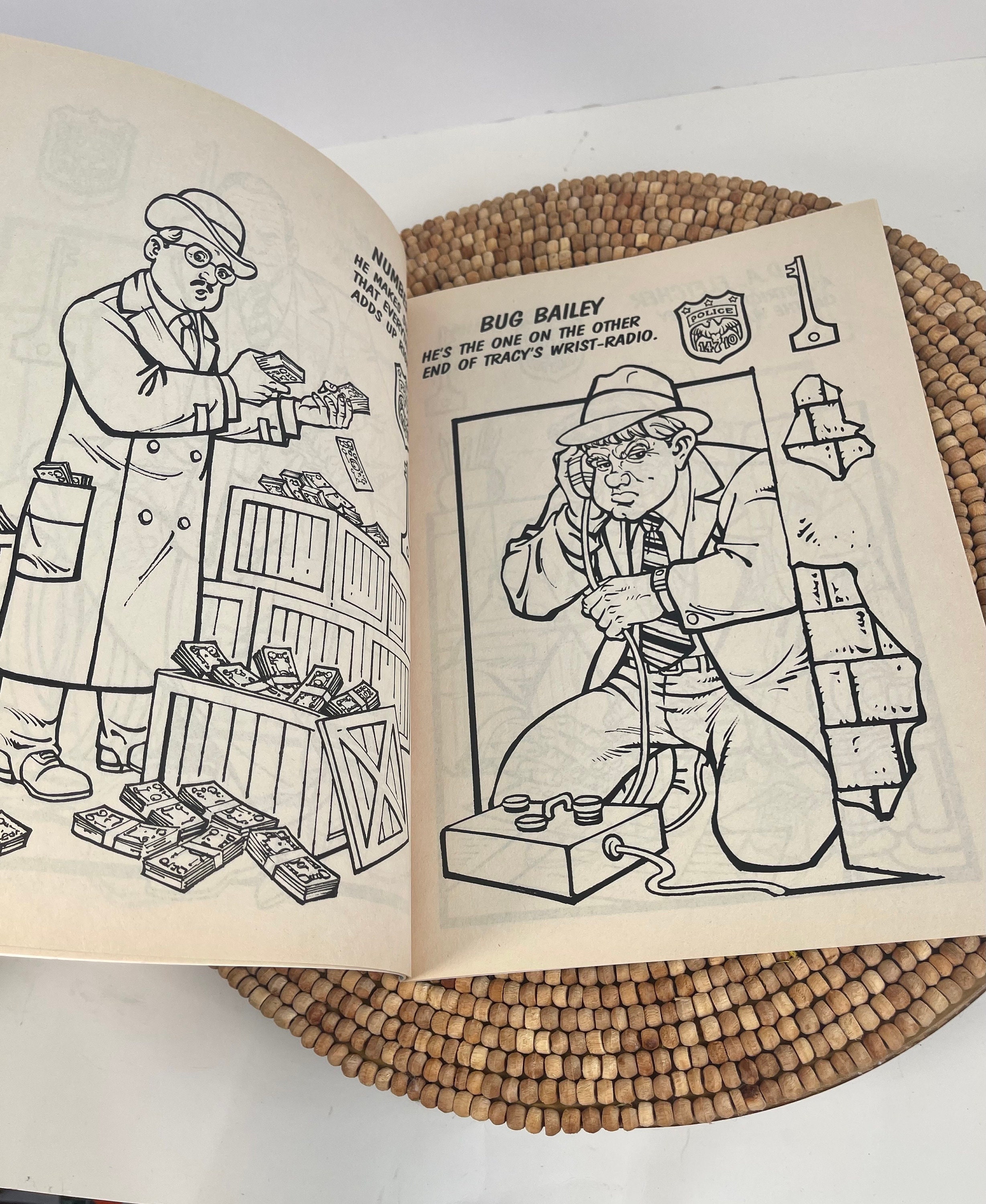 Dick Tracy Golden Book With 5 Collector Cards on Back Coloring - Etsy