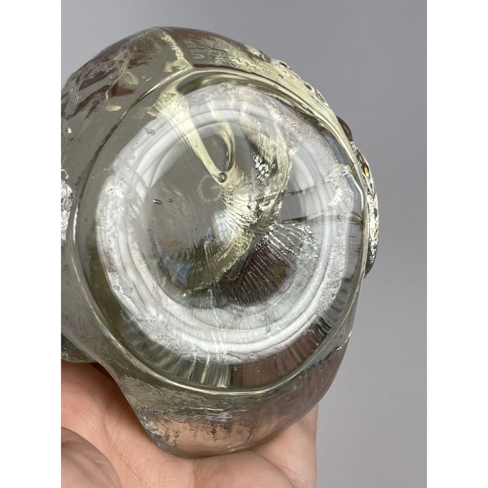 Vintage Goebel Clear Glass Heavy Bird Duck Paperweight Sculpture ...
