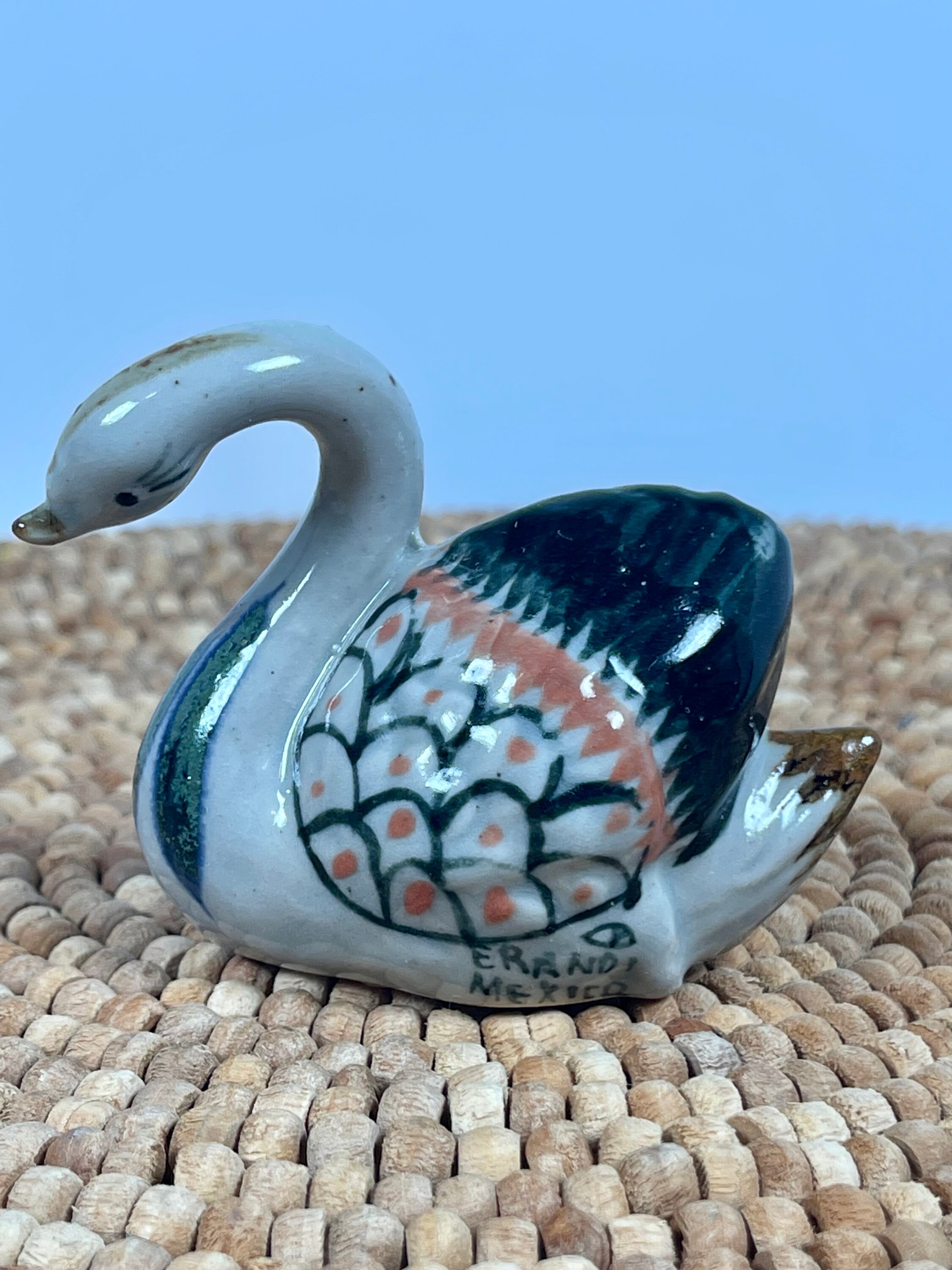 Tonala RARE Pottery Swan Signed Erandi Mexican Folkart - Etsy