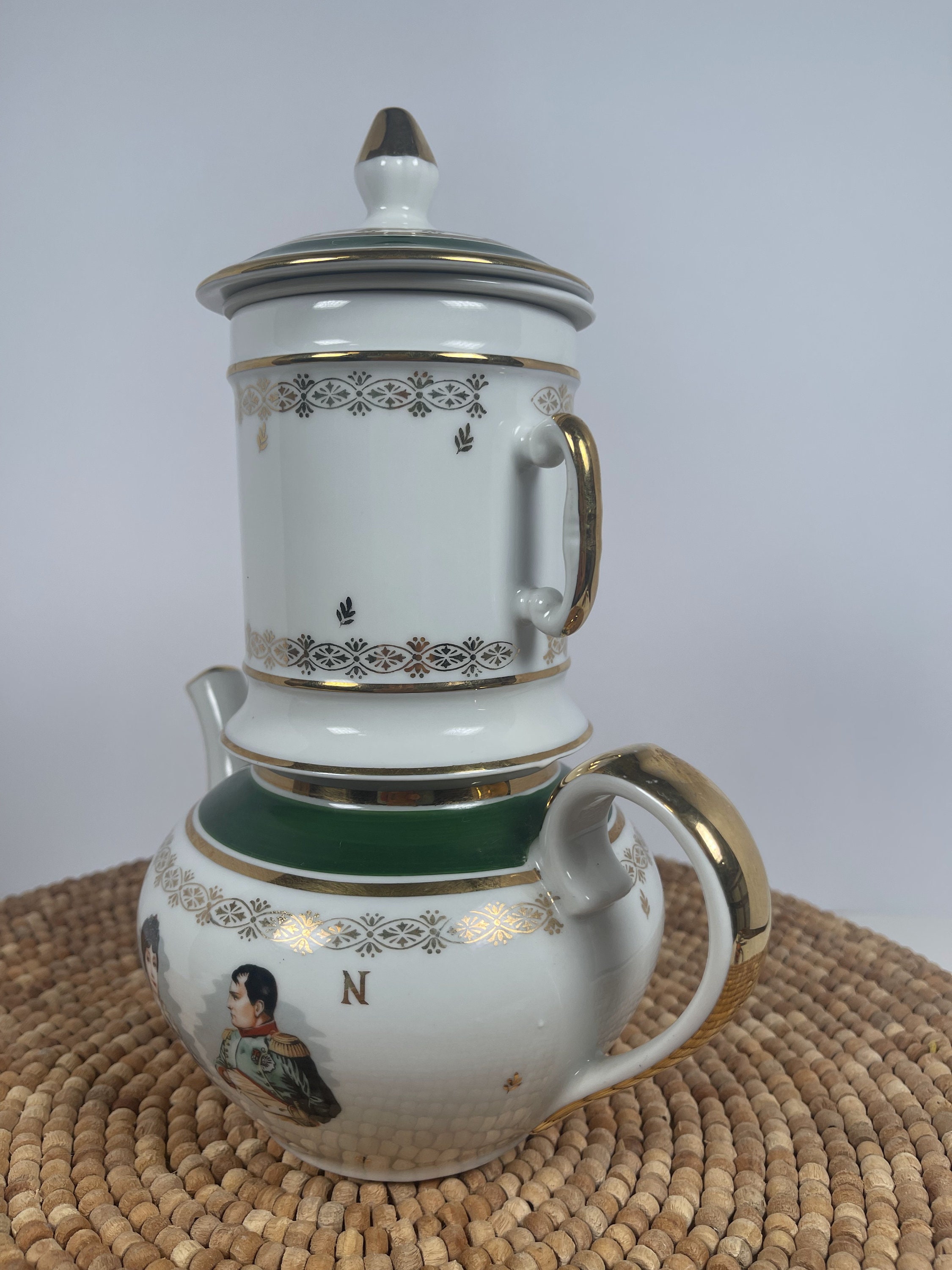 Vintage French Teapot Napoleon and Josephine, Four Pieces, Porcelain ...