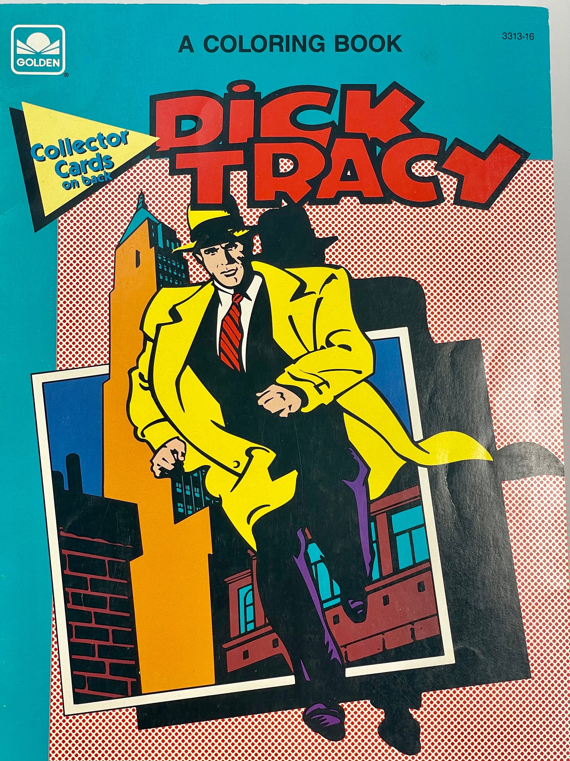 Dick Tracy Golden Book With 5 Collector Cards on Back Coloring - Etsy