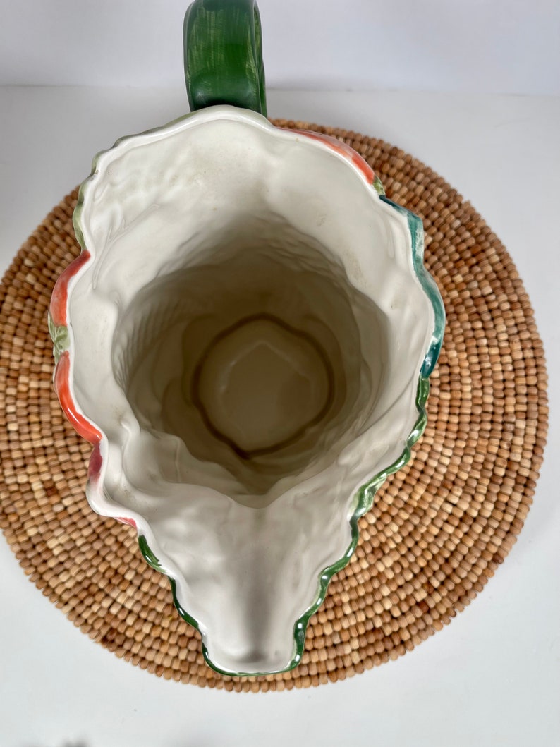 1986 Fitz and Floyd Vegetable Garden Relief Pitcher, Veggie Pitcher ...