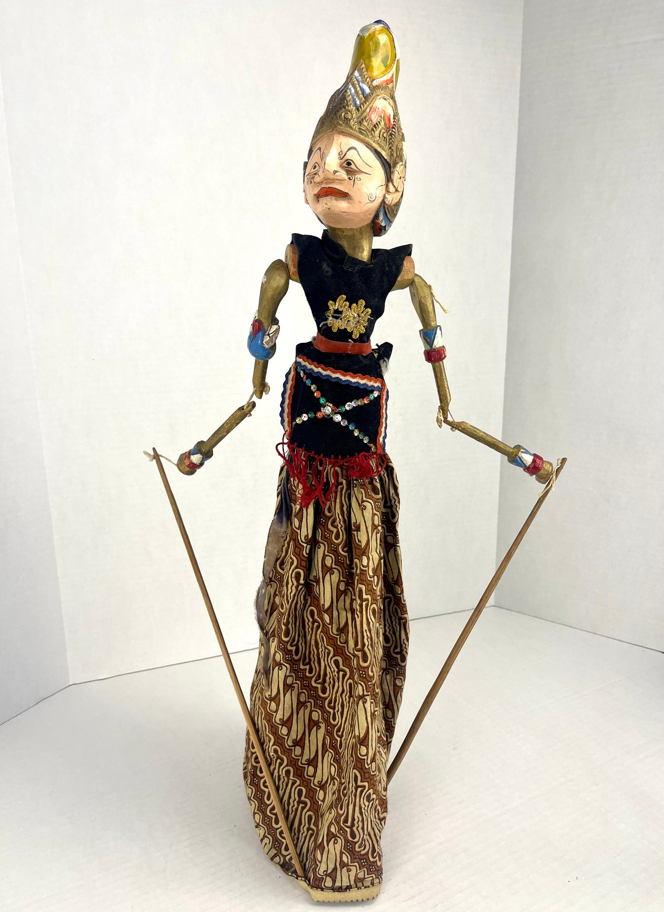 Vintage Wayang Golek Indonesian and Balinese Theatre Puppet, Hand ...