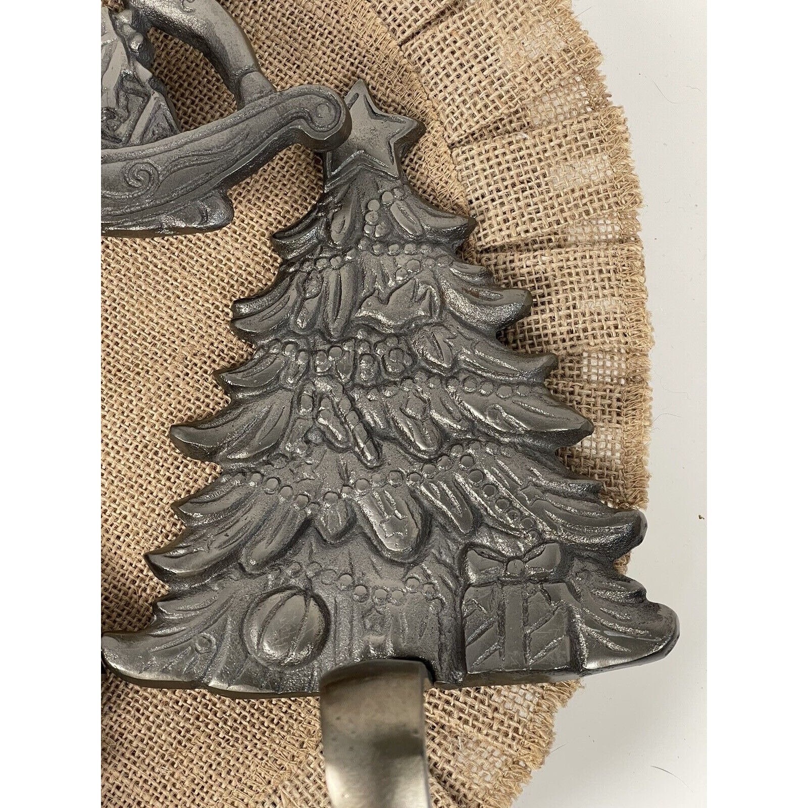 Vintage Noel Grandeur Set of 4 Heavy Christmas Santa Metal Stocking ...