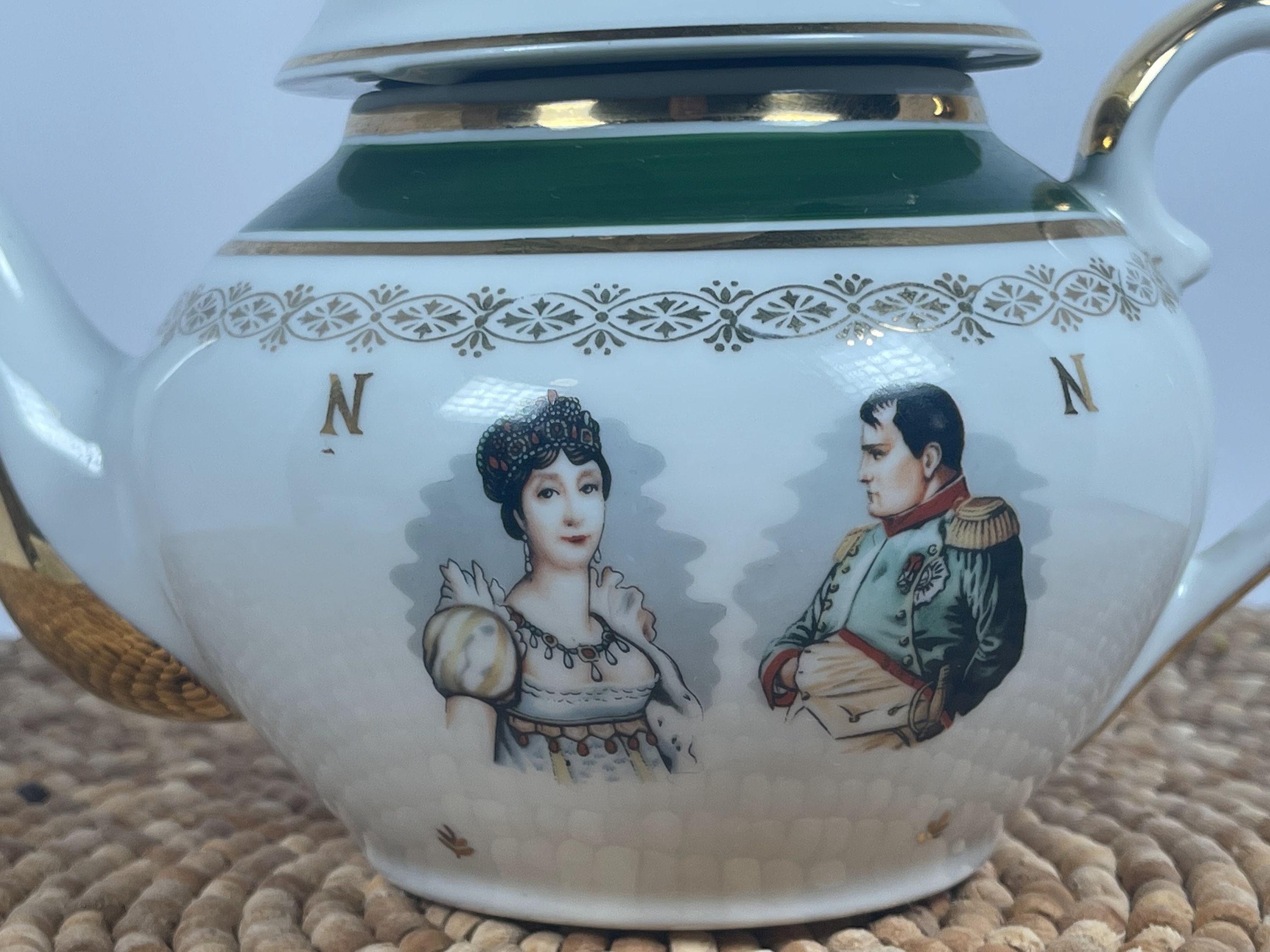 Vintage French Teapot Napoleon and Josephine, Four Pieces, Porcelain ...