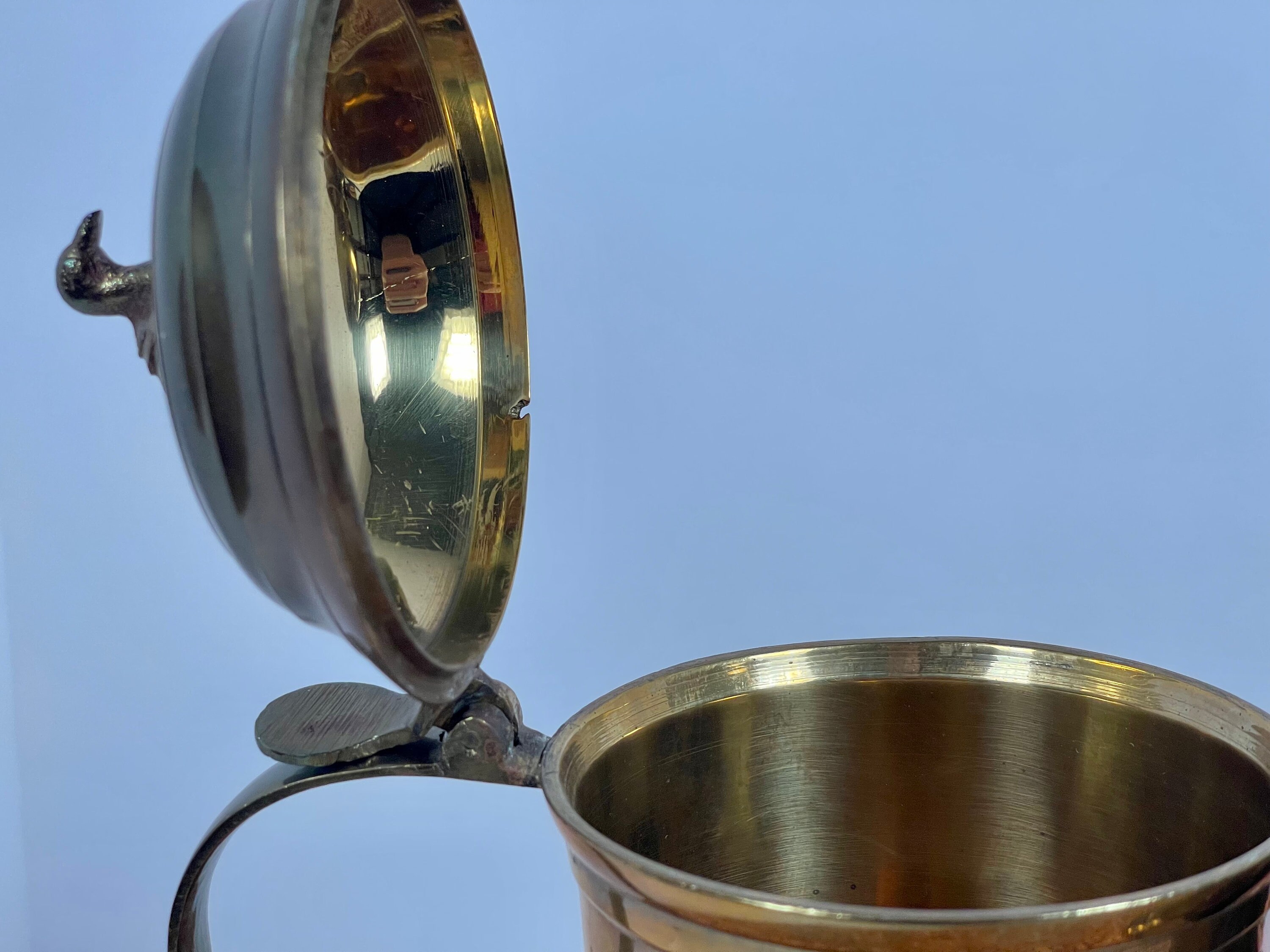 Two Enesco Brass Duck Vintage Tankard Beer Steins, Brass Stein With ...