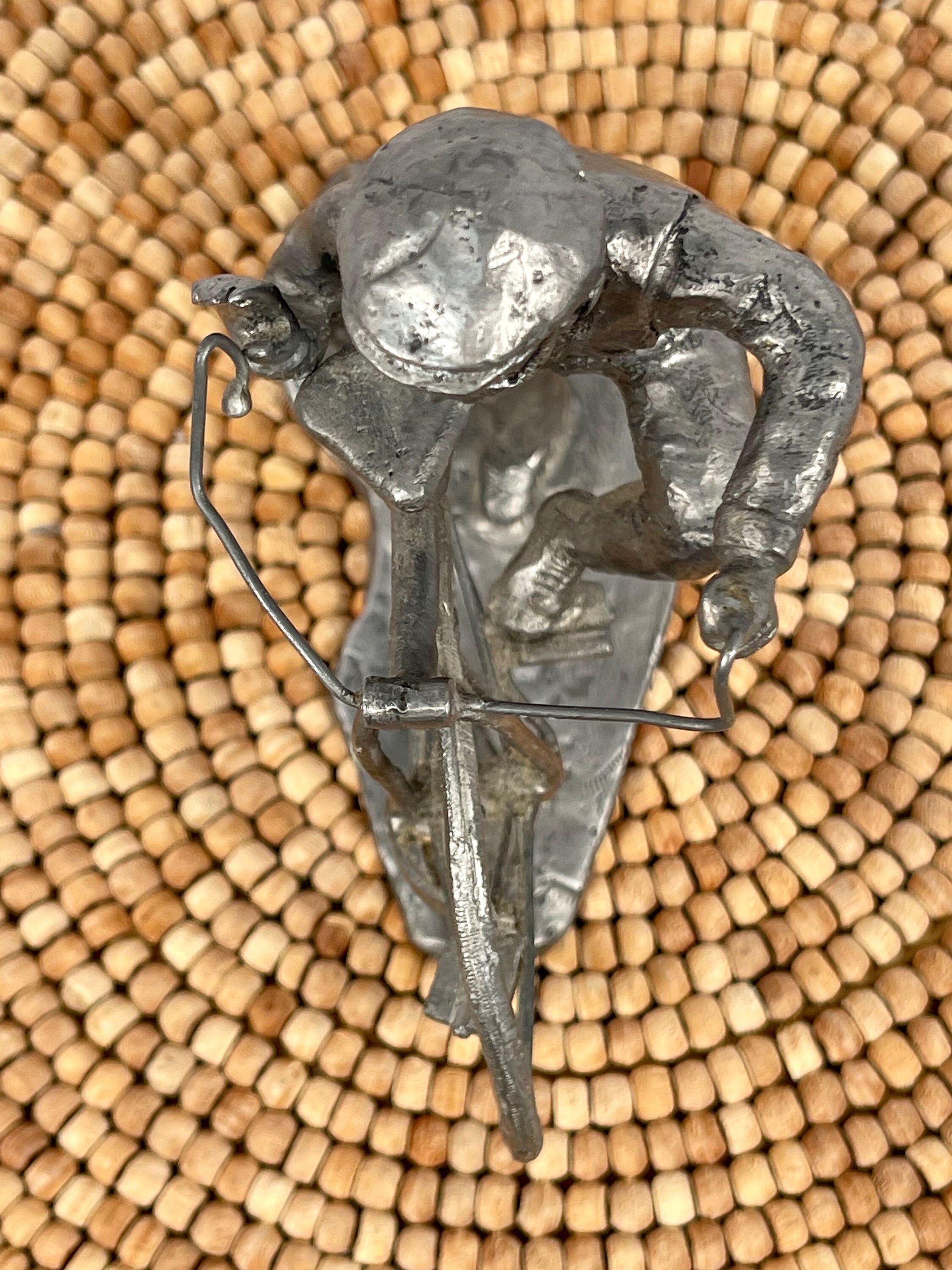 Signed Michael Ricker Pewter Sculpture Figurine of Park City Man on ...