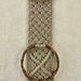 Vintage Macrame Double Bamboo Ring Hanger With Beads, Woven Towel ...
