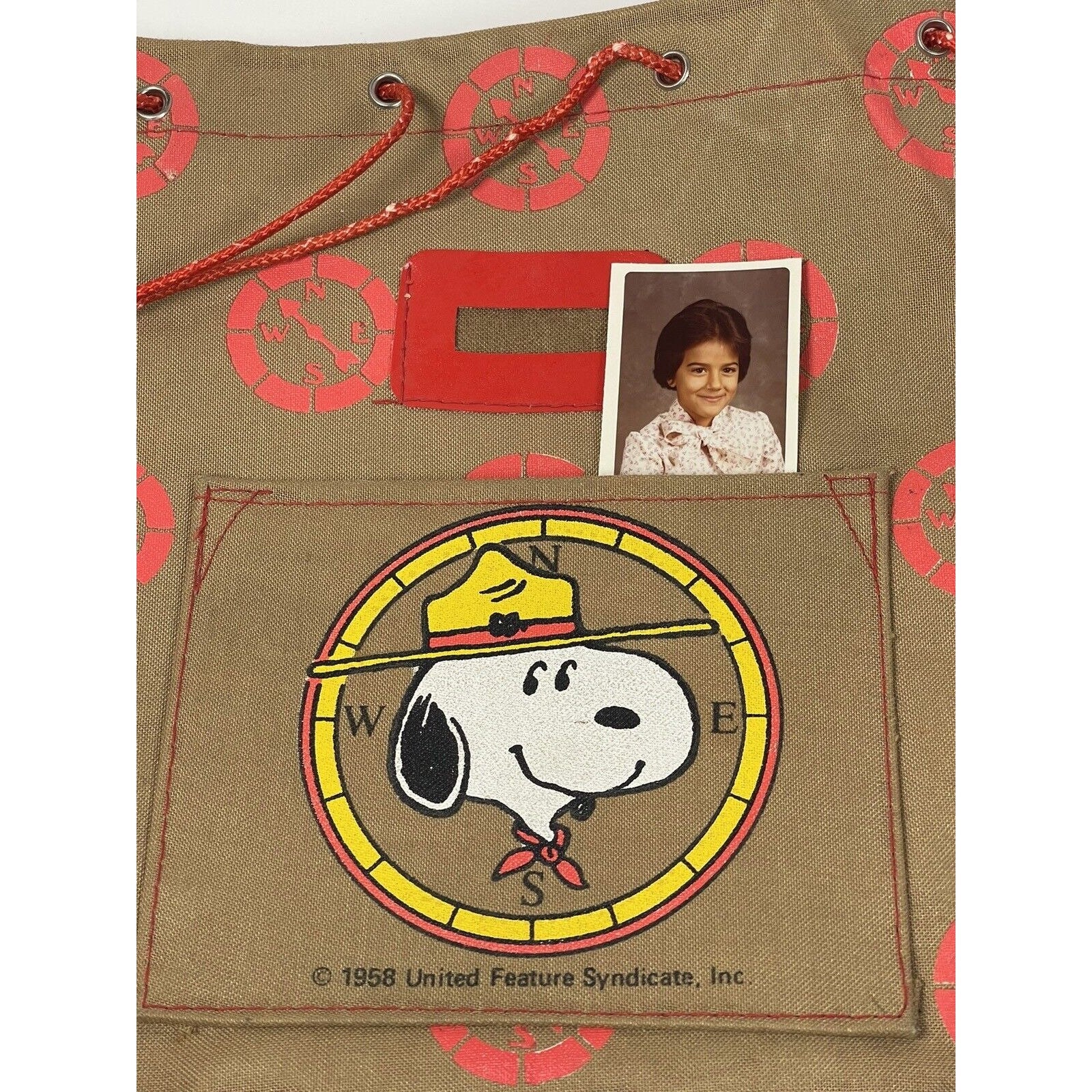 Vintage Boy Scouts Bag Peanuts Snoopy Butterfly 1958 United Feature ...