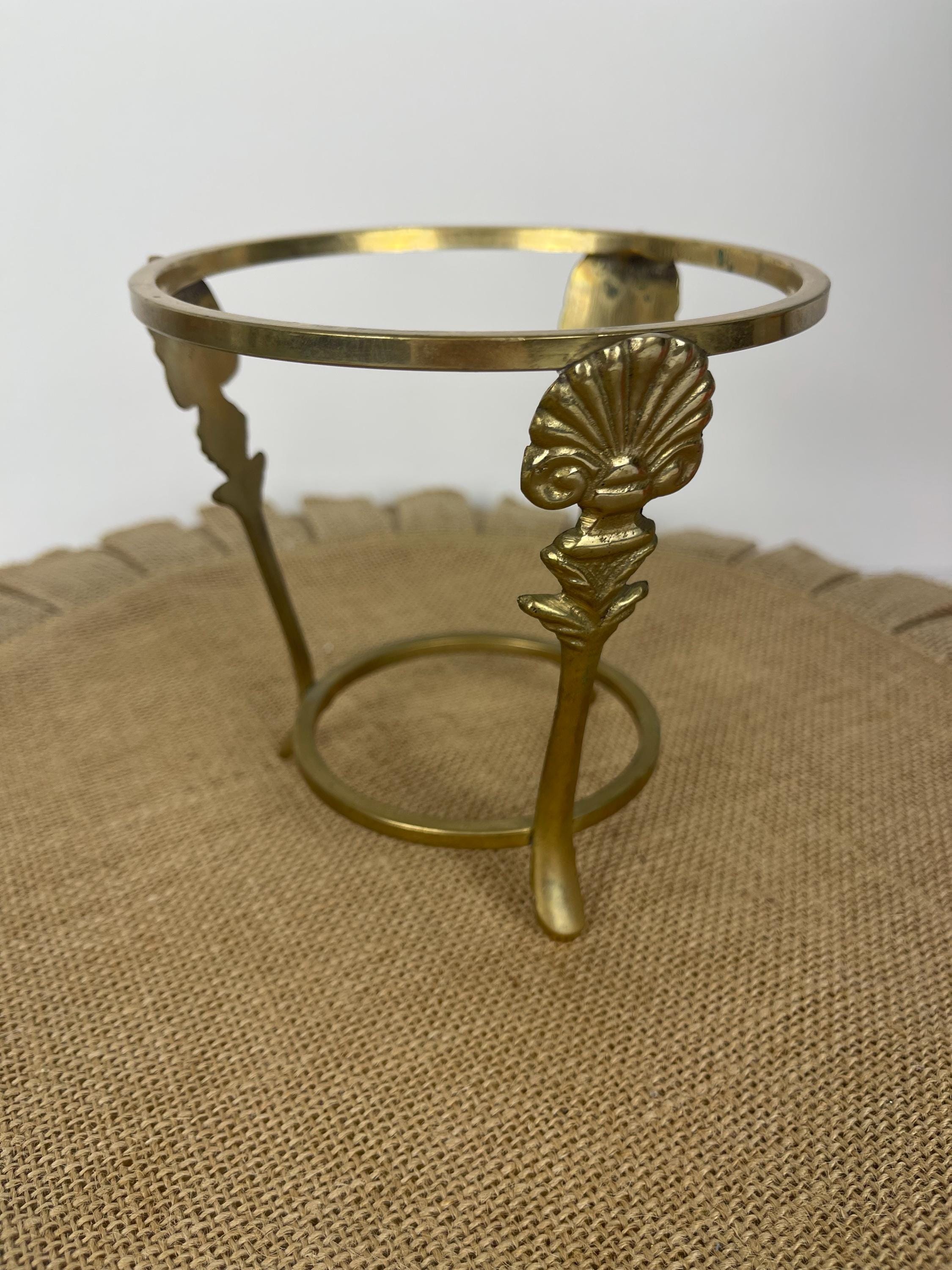 Brass Display Stand for Ball Plant or Orb, Ram Head or Shell Floral ...