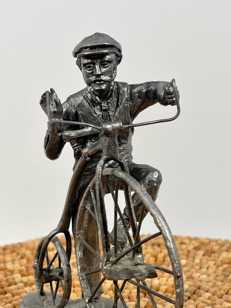 Signed Michael Ricker Pewter Sculpture Figurine of Park City Man on ...