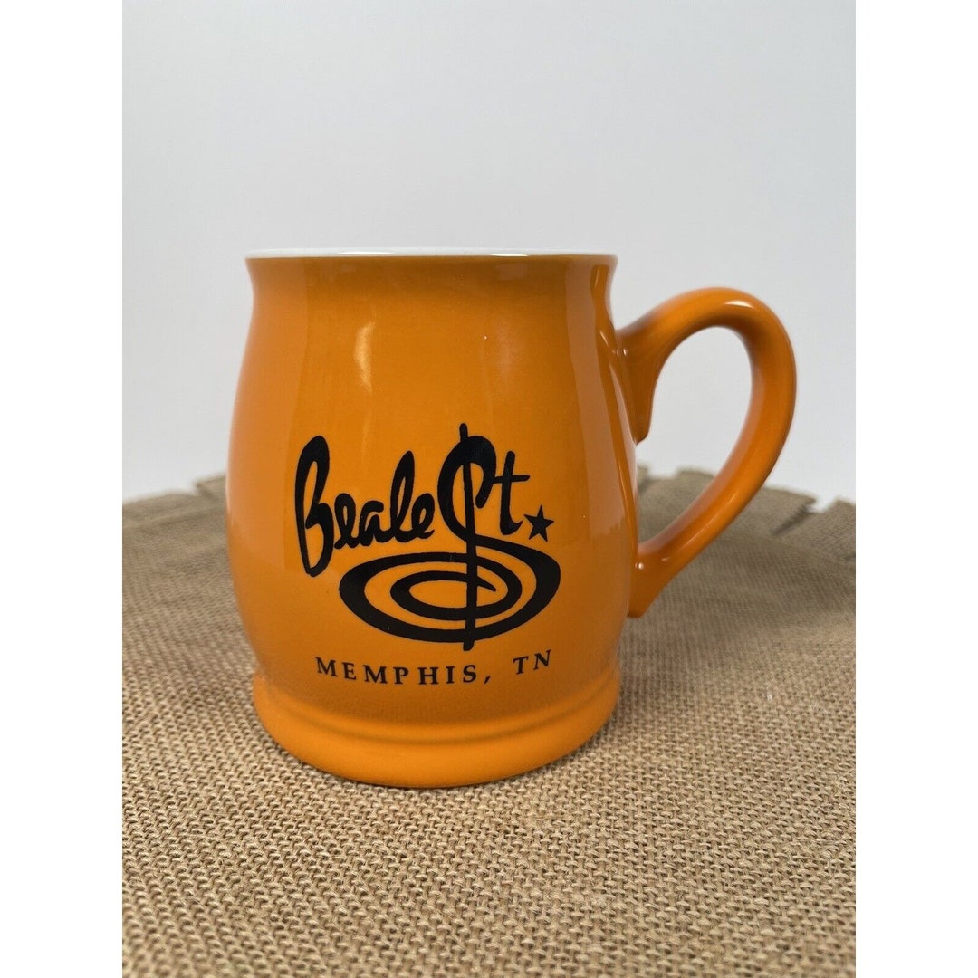 Vintage Famous Beale Street Memphis Tennessee Souvenir Mug Orange and ...
