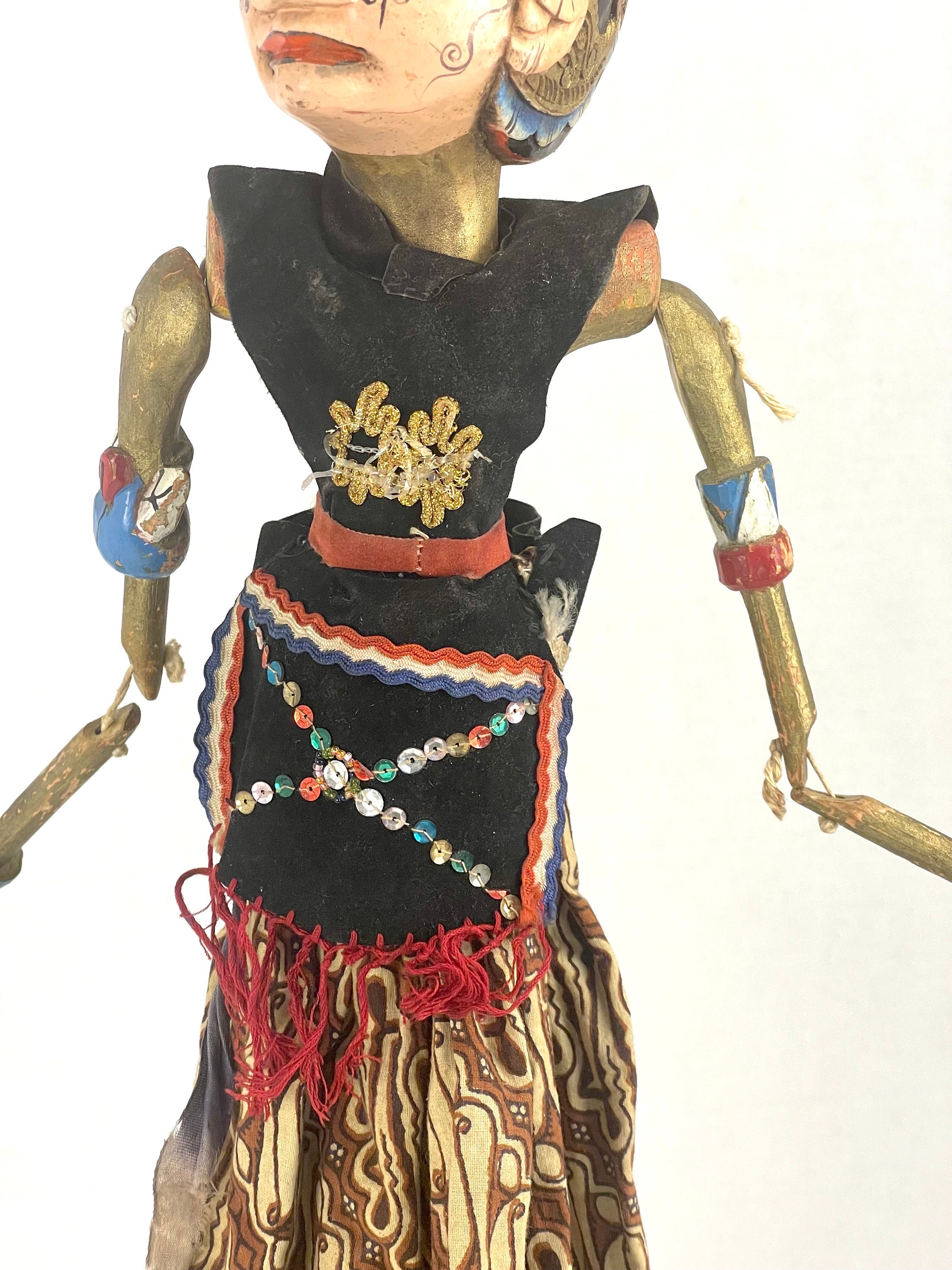 Vintage Wayang Golek Indonesian and Balinese Theatre Puppet, Hand ...