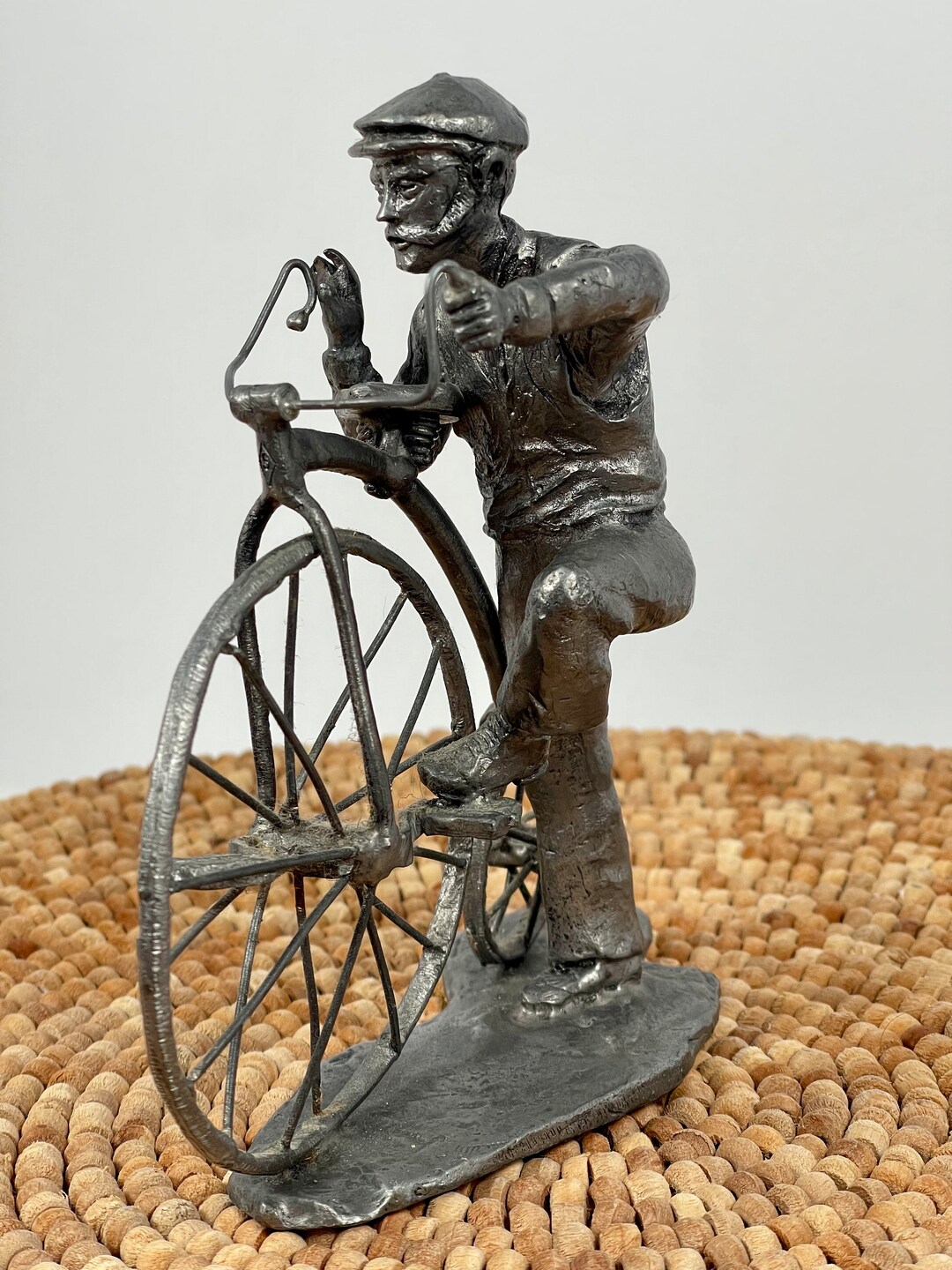 Signed Michael Ricker Pewter Sculpture Figurine of Park City Man on ...