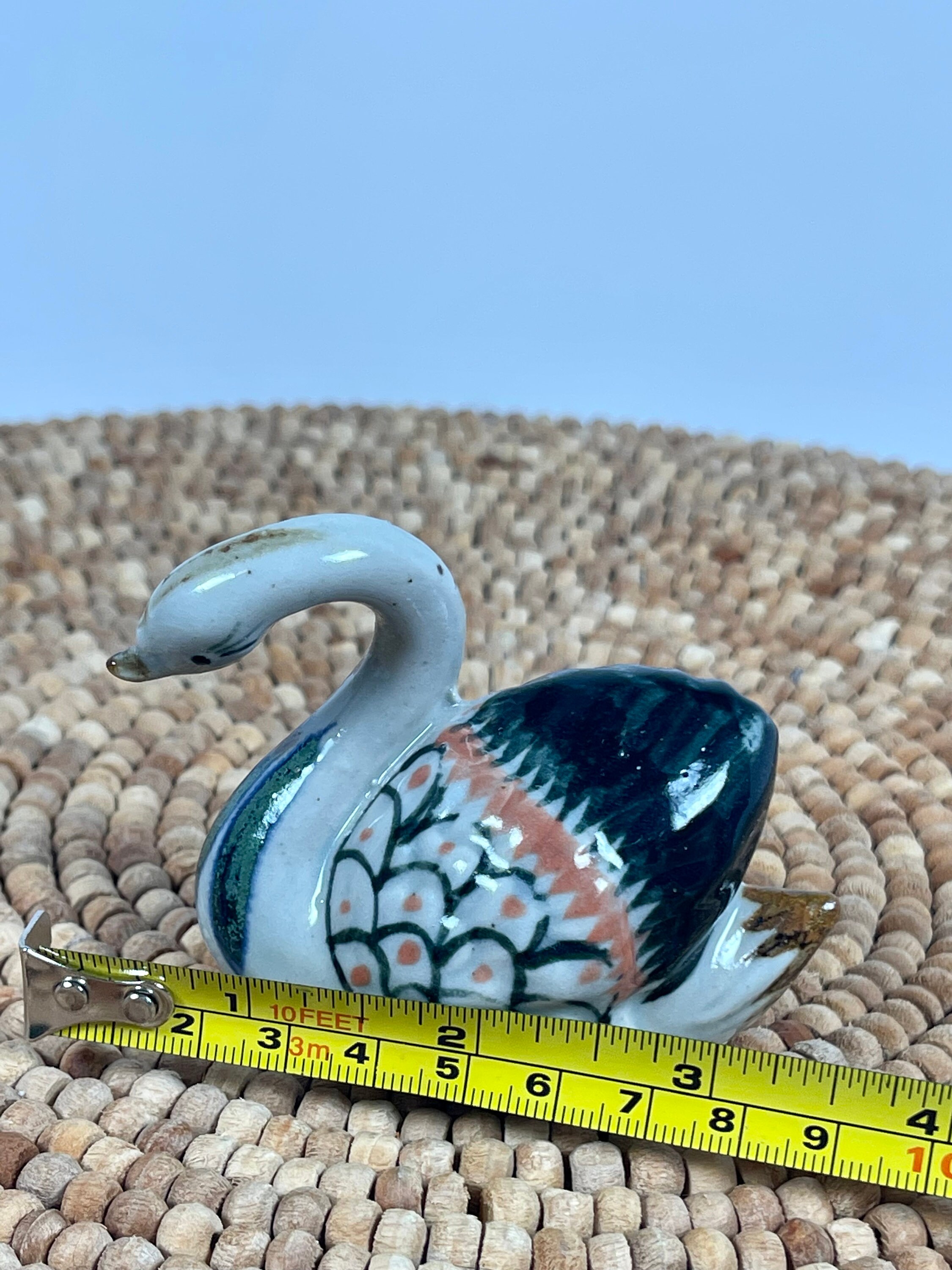 Tonala RARE Pottery Swan Signed Erandi Mexican Folkart Handpainted ...