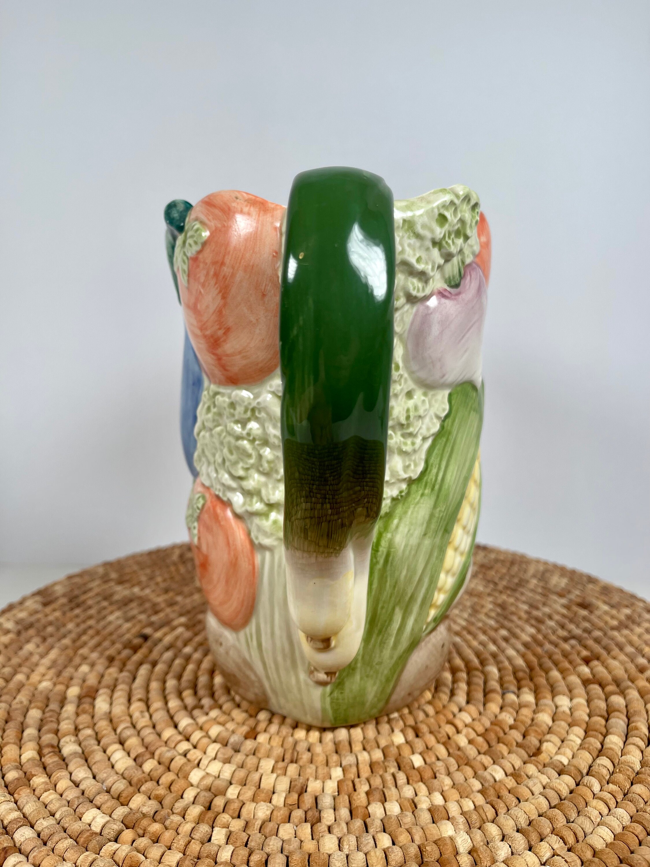 1986 Fitz and Floyd Vegetable Garden Relief Pitcher, Veggie Pitcher ...