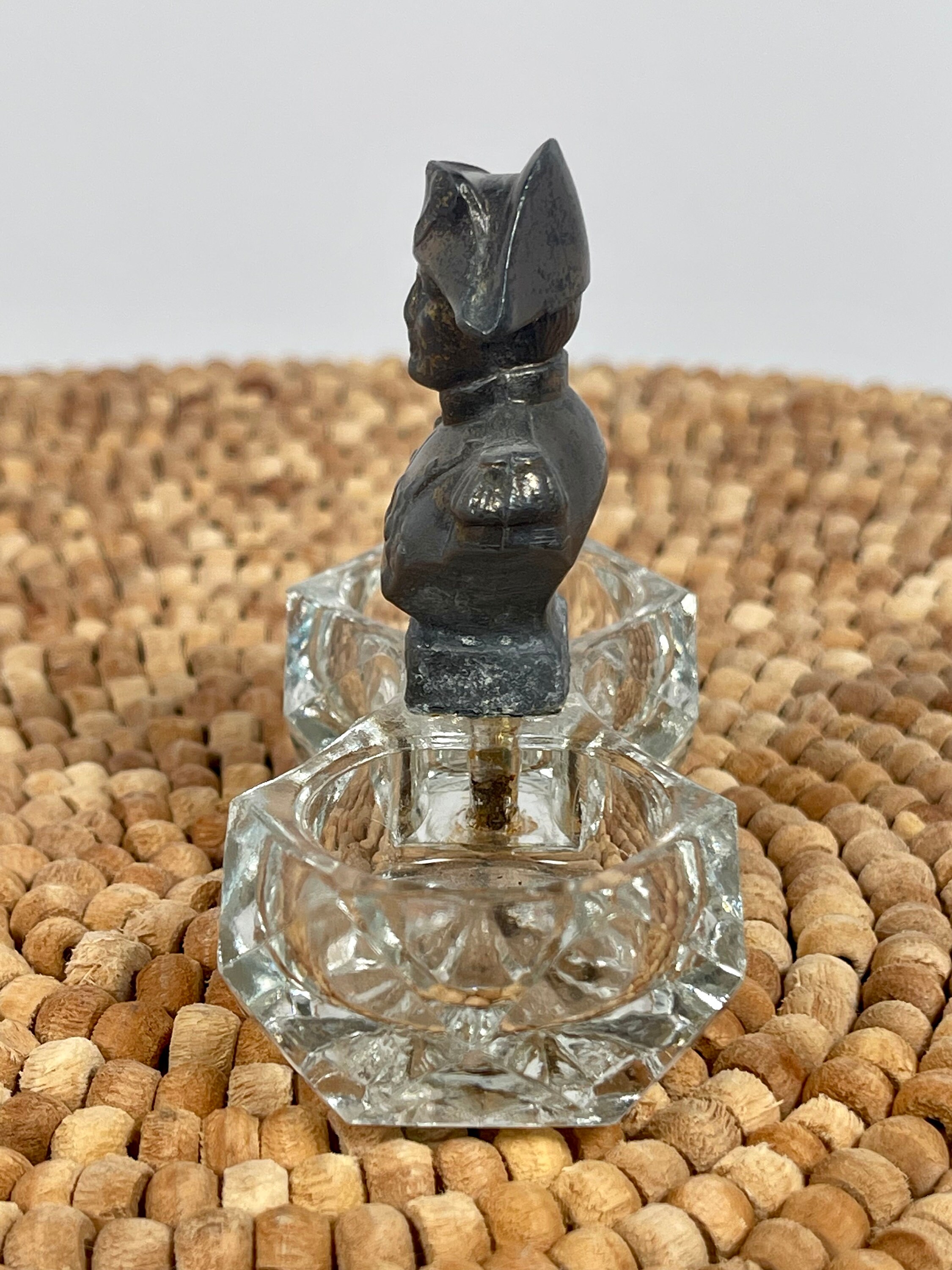 RARE Vintage Napoleon Open Double Salt Cellar, Napoleon Glass Salt and ...