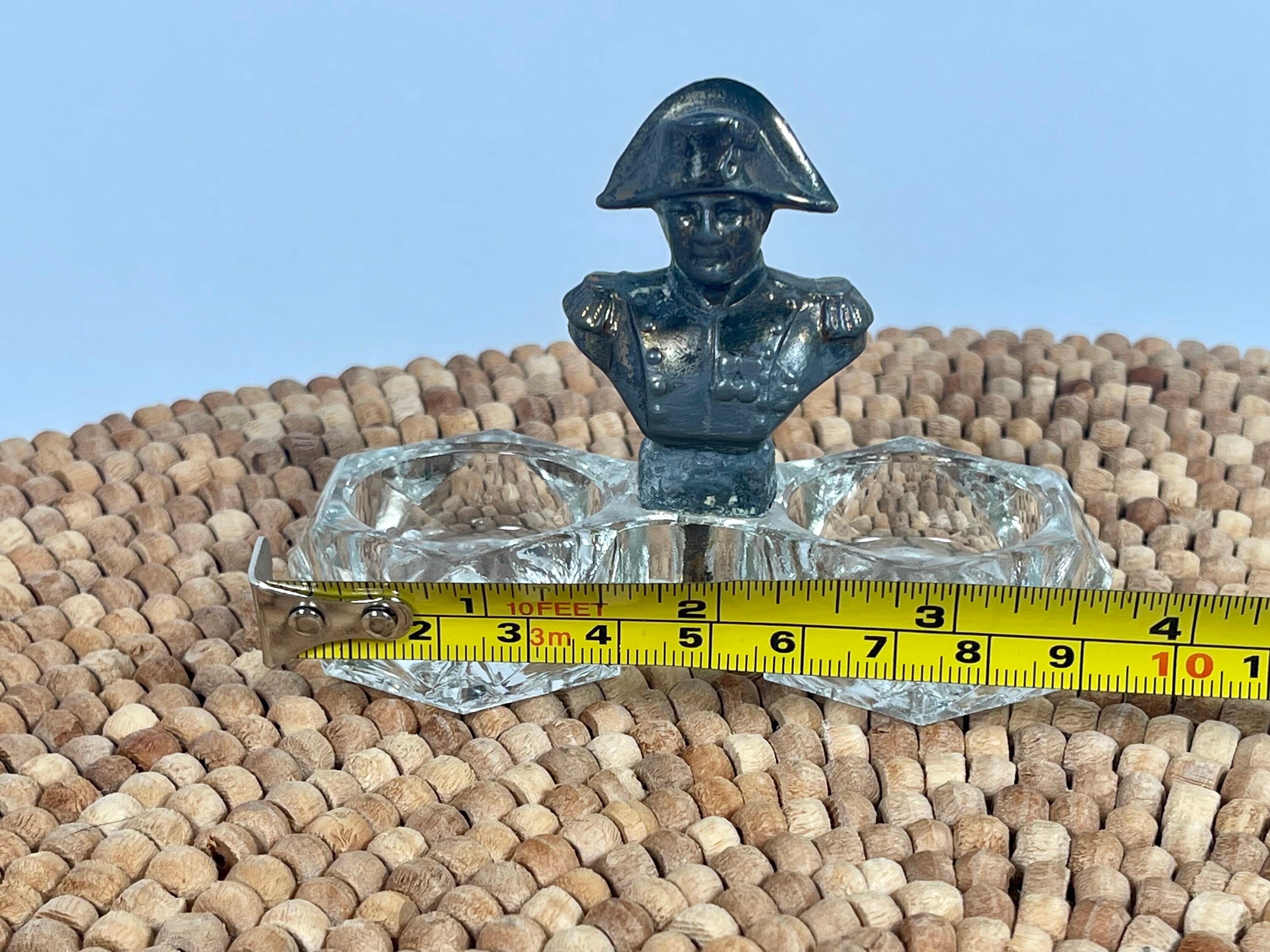 RARE Vintage Napoleon Open Double Salt Cellar, Napoleon Glass Salt and ...