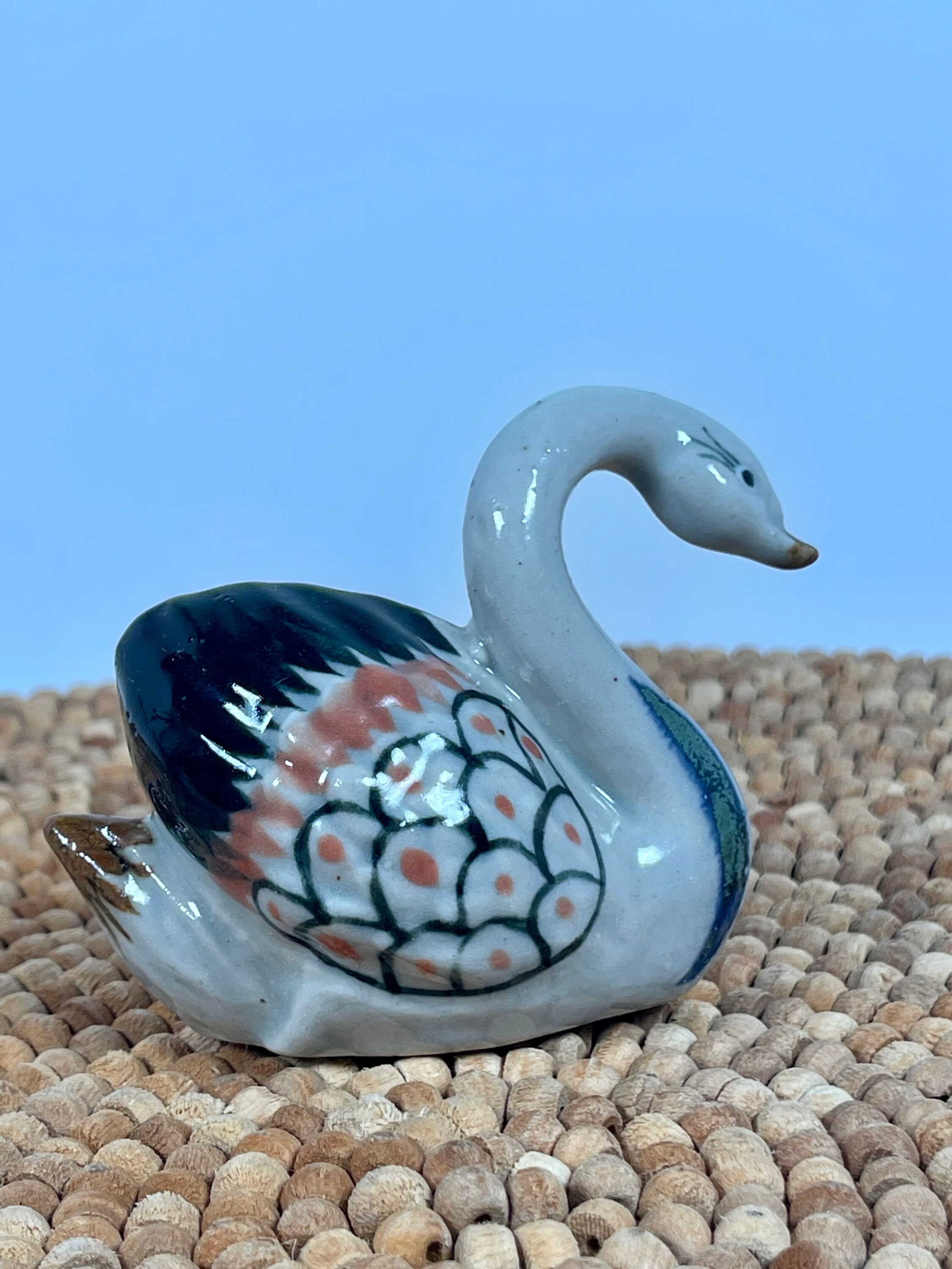 Tonala RARE Pottery Swan Signed Erandi Mexican Folkart Handpainted ...