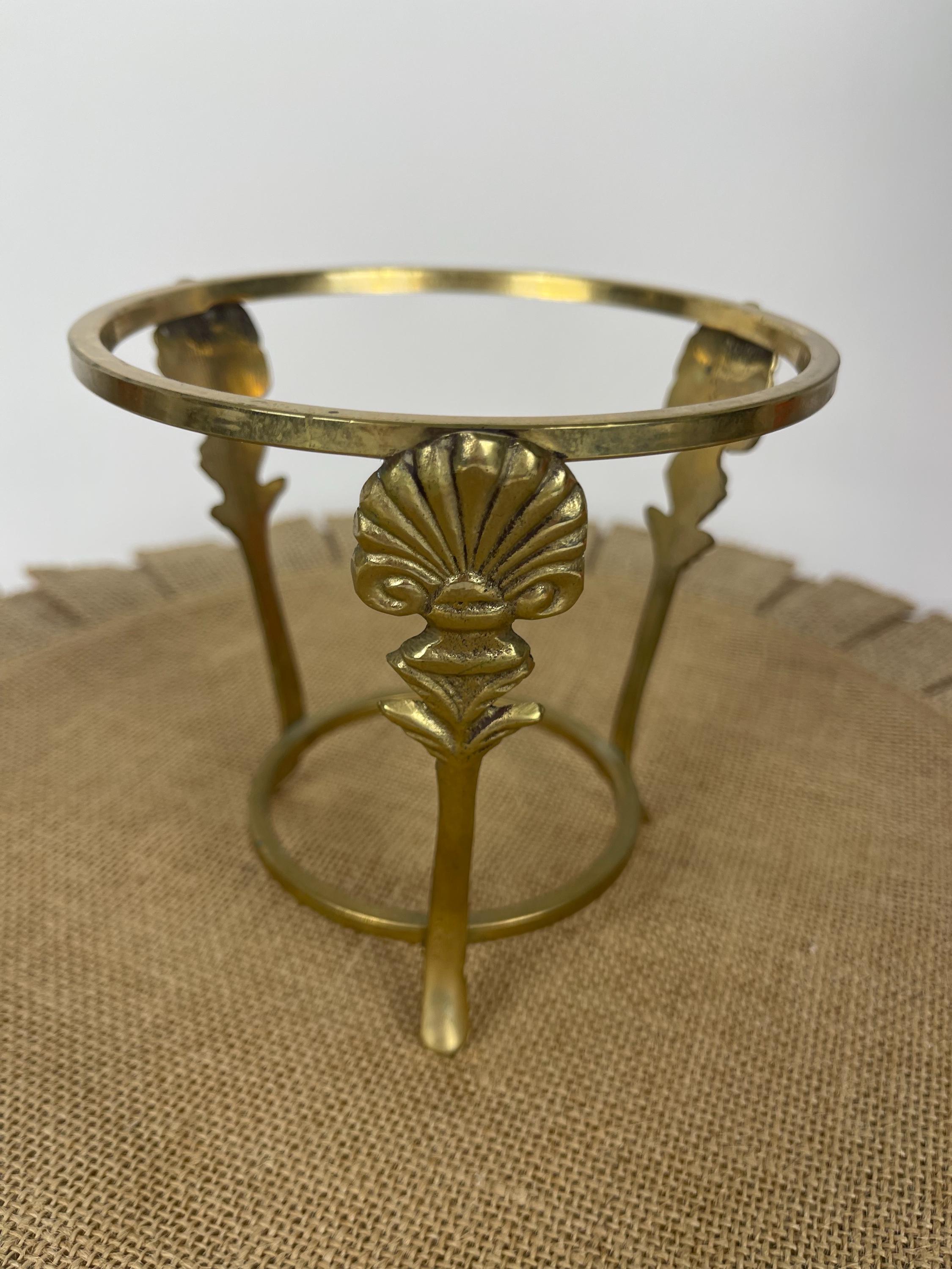 Brass Display Stand for Ball Plant or Orb, Ram Head or Shell Floral ...