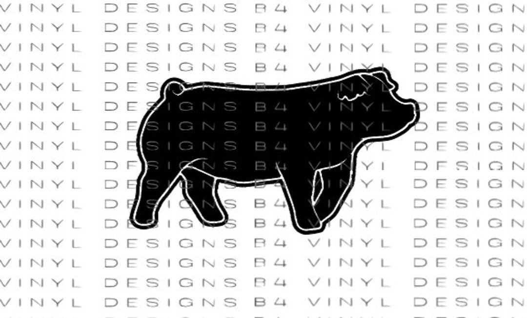 Ears Down Show Pig-jackpot Pig Vinyl Decal-name Decal-personalized ...