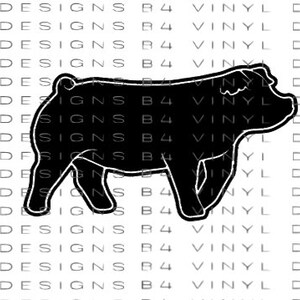 Ears Down Show Pig-jackpot Pig Vinyl Decal-name Decal-personalized ...