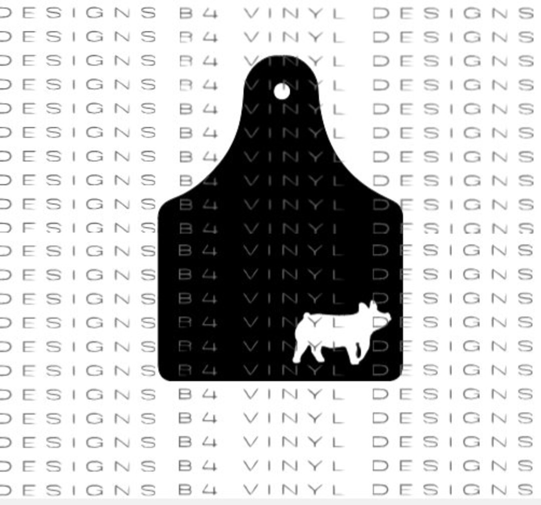 Ear Tag W/ Show Livestock-ear Tag-vinyl Decal-name Decal-personalized ...