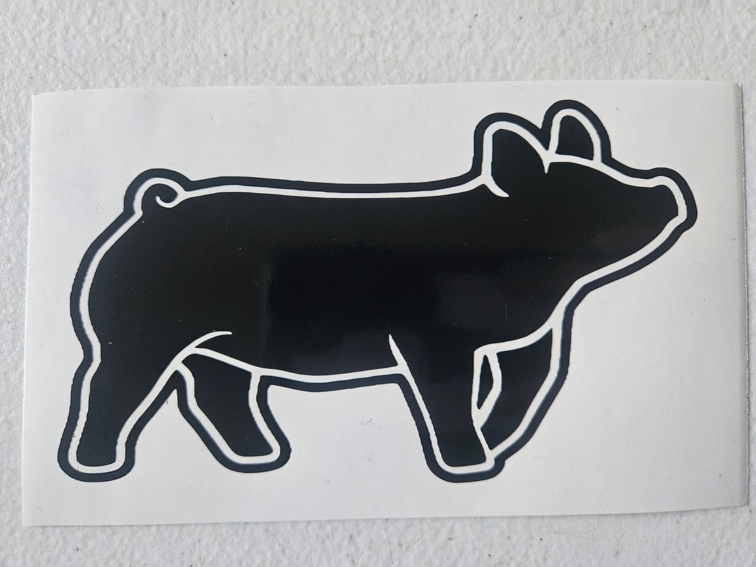 Show Pig-jackpot Pig Vinyl Decal-name Decal-personalized Decal Custom ...