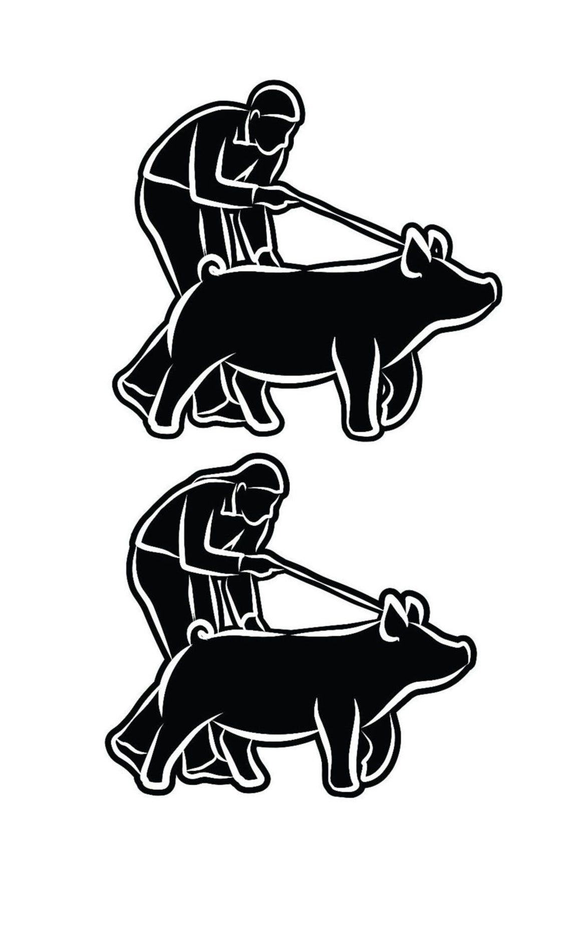 American Flag With Showmen Pig Showmanship-cattle Showmanship-lamb ...