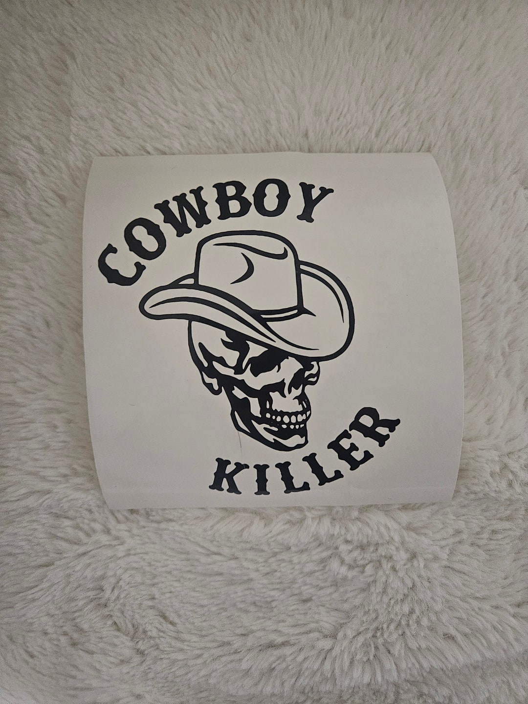 Cowboy Killer-cowboy Skull-vinyl Decal-name Decal-personalized - Etsy