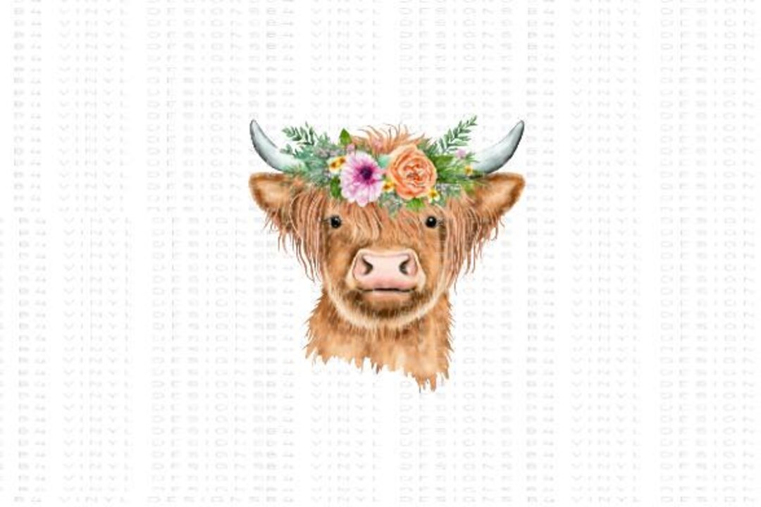 Highlander With Flowers- Highlander Sticker-scottish Highlander Sticker ...