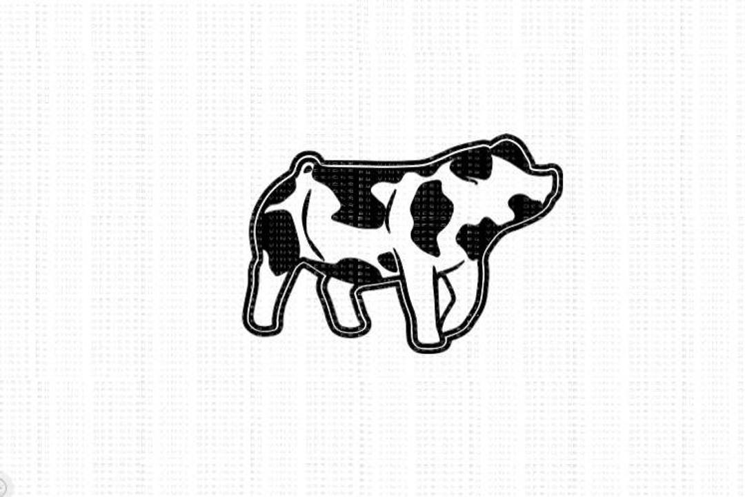 Spotted Show Pig-show Pig-vinyl Decal-name Decal-personalized Decal ...