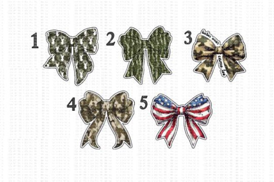 Bow Stickers-camo Bow Sticker-american Flag Bow Sticker-bows Stickers ...