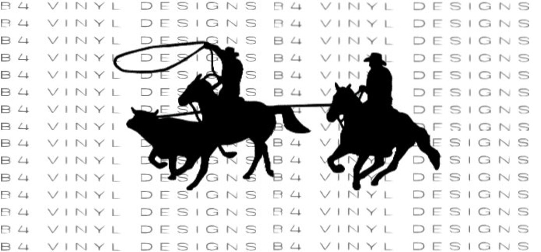 Team Ropers-team Roping-vinyl Decal-name Decal-personalized Decal ...