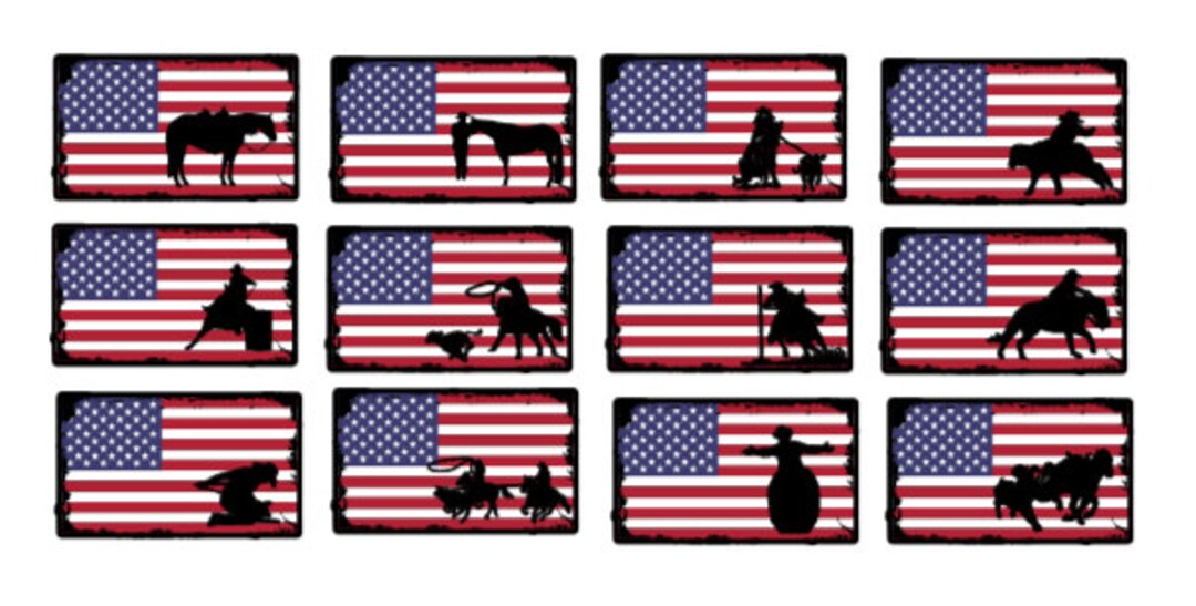 American Flag Rodeo Events American Flag Rodeo Events Waterproof ...