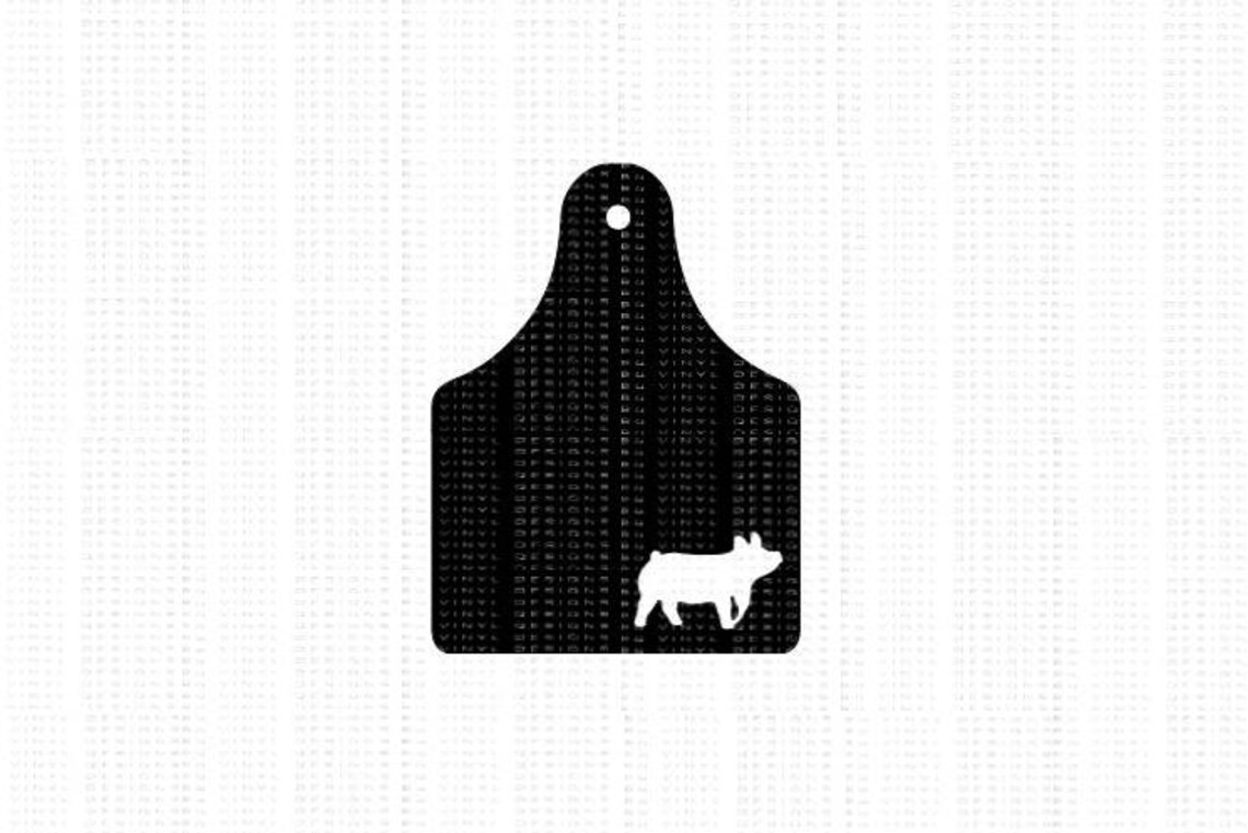 Ear Tag W/ Show Livestock-ear Tag-vinyl Decal-name Decal-personalized ...