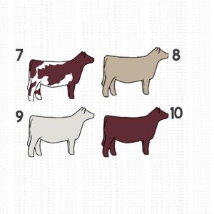 Full Color Heifer Cattle Stickers- Cattle Stickers- Heifer Stickers ...