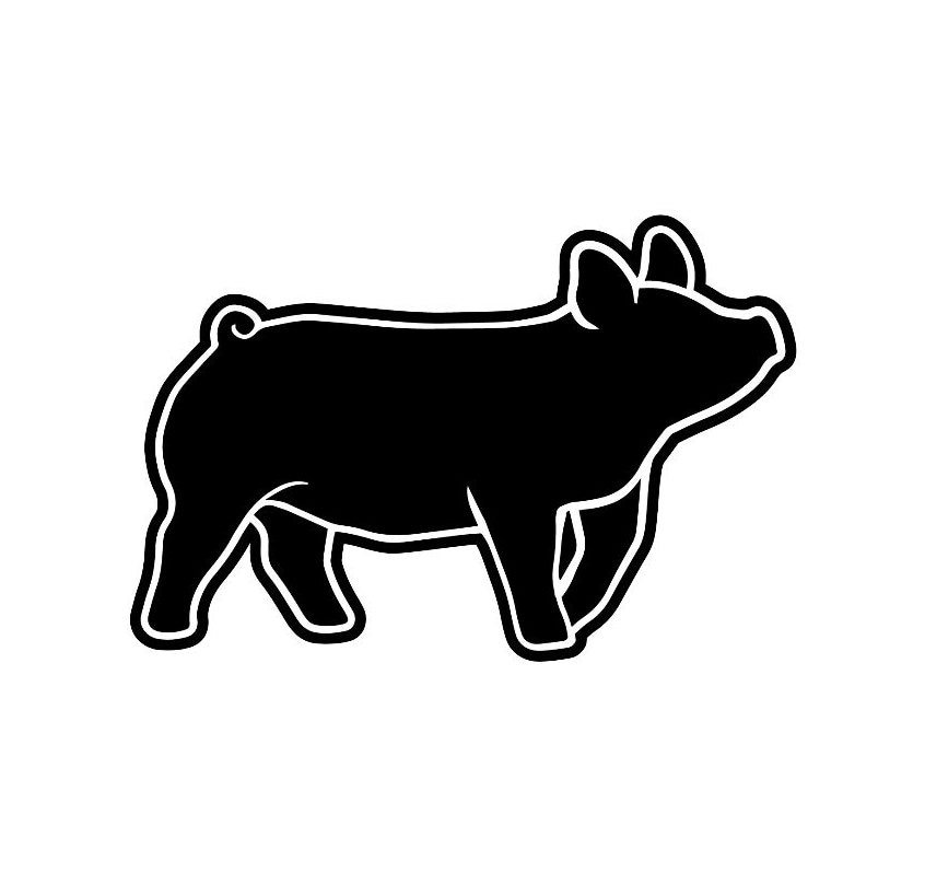 Show Pig-jackpot Pig Vinyl Decal-name Decal-personalized Decal Custom ...