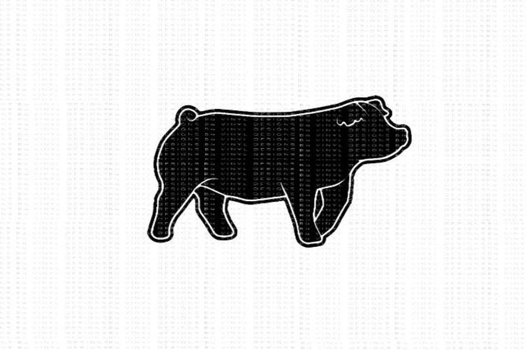 Ears Down Show Pig-jackpot Pig- Vinyl Decal-name Decal-personalized ...