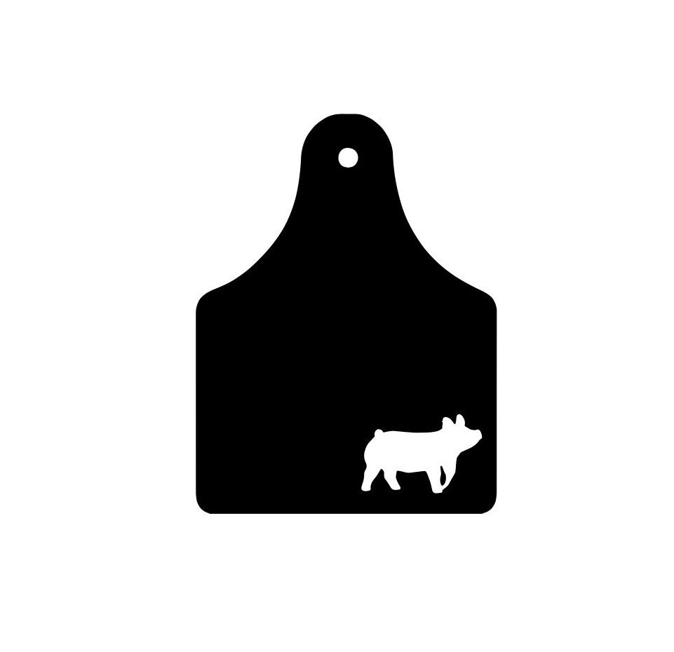 Ear Tag W/ Show Livestock-ear Tag-vinyl Decal-name Decal-personalized ...