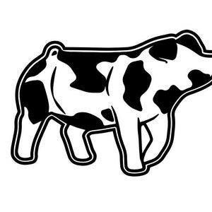 Spotted Show Pig-show Pig-vinyl Decal-name Decal-personalized Decal ...