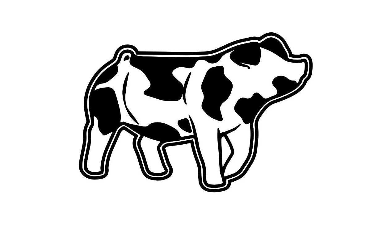 Spotted Show Pig-show Pig-vinyl Decal-name Decal-personalized Decal ...