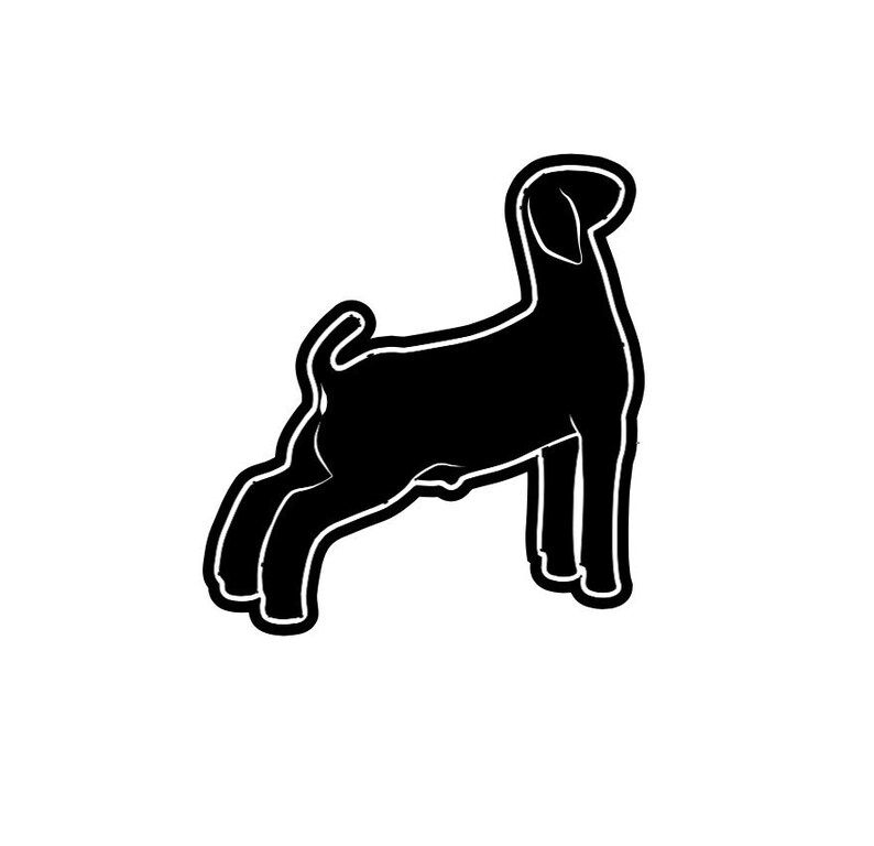 Show Goat-jackpot Goat-vinyl Decal-name Decal-personalized Decal Custom ...