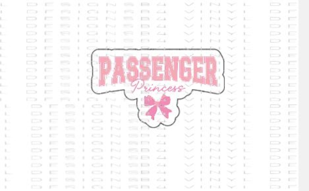 Passenger Princess Sticker- Passenger Princess- Girly Water Bottle ...