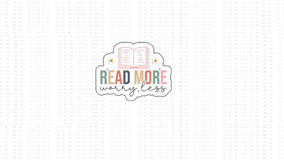 Read More Worry Less Sticker-book Sticker- Book Lover-name Decal ...