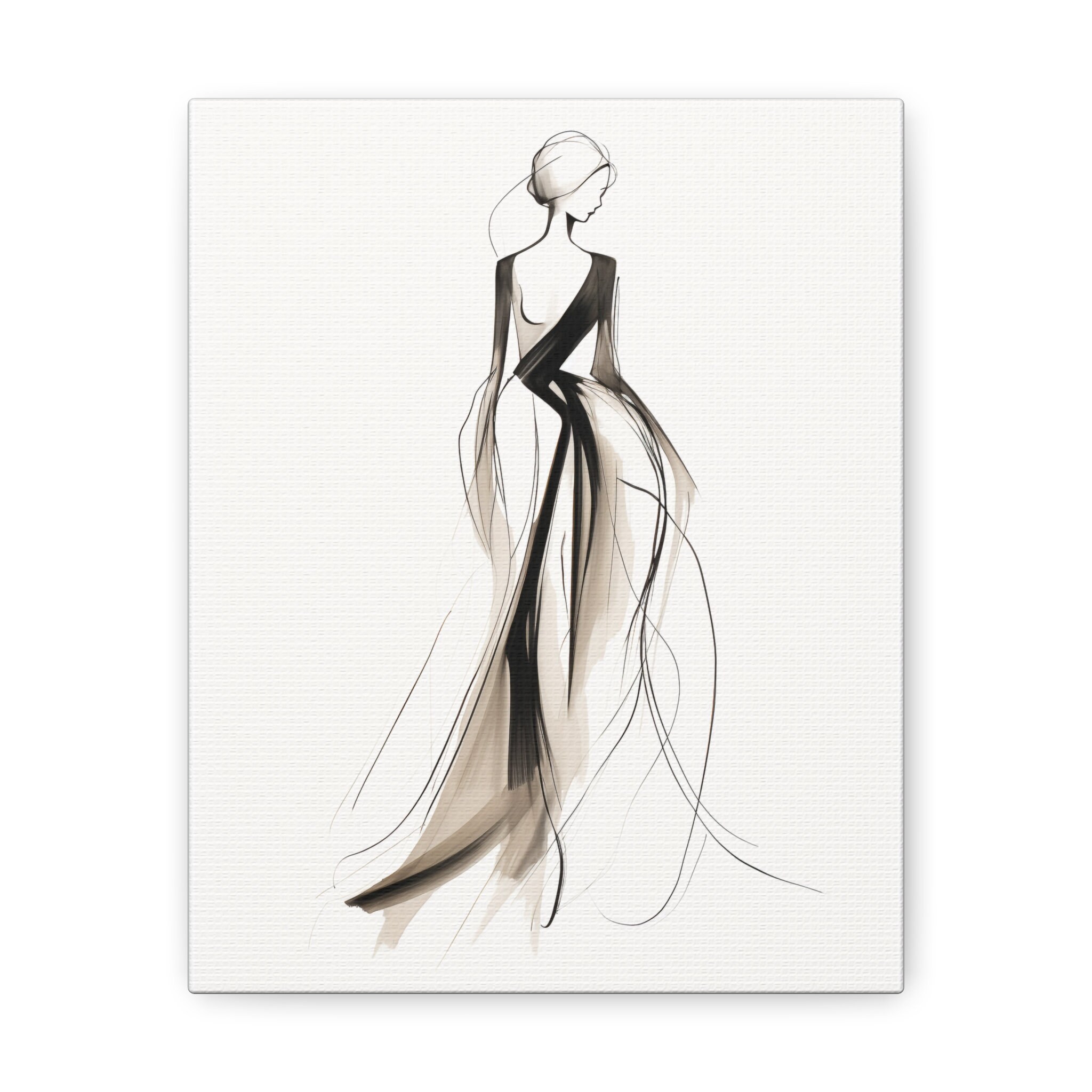 Fashion Model Sketch Canvas Gallery Wraps - Etsy